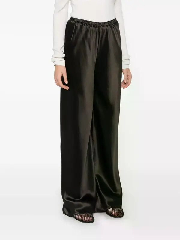 Almada Label Bias Satin Trousers