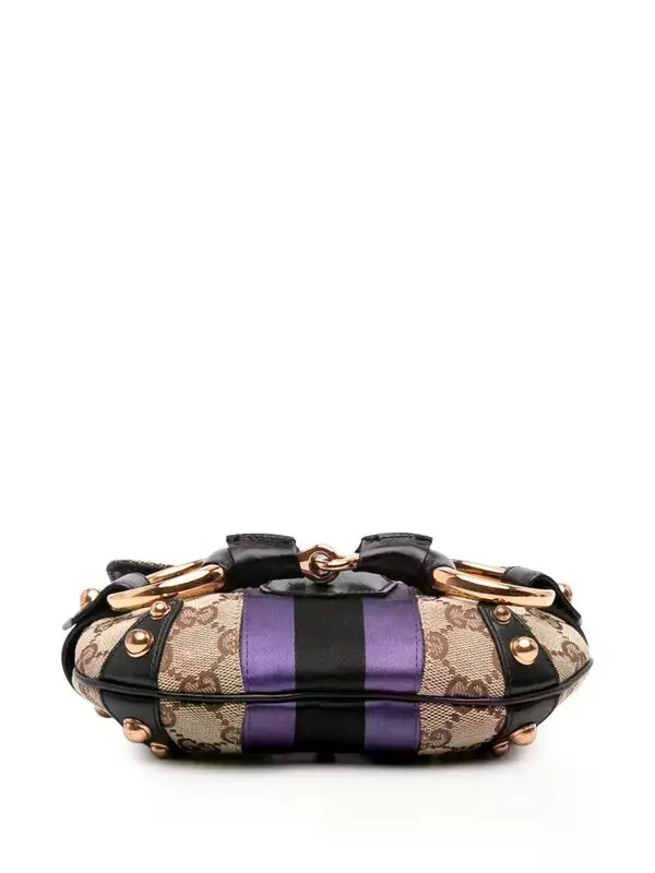 Gucci 2000-2015 Mini Gg Canvas Horsebit Web Chain Shoulder Bag
