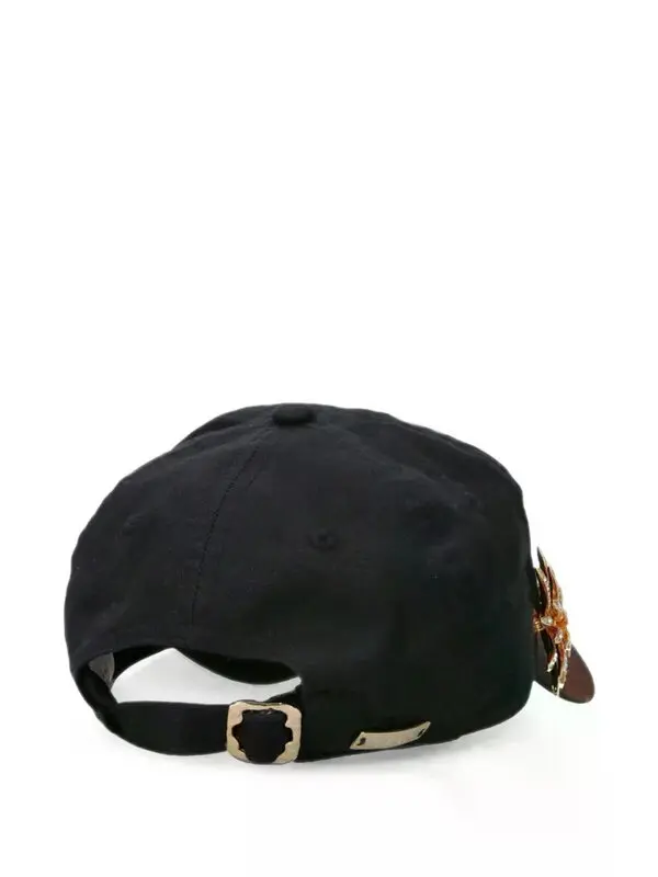 ANOTHER CHANCE Crystal-embellished Logo-embroidered Baseball Cap - Black