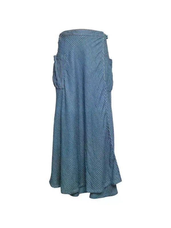 Ralph Lauren Striped A-line Maxi Skirt