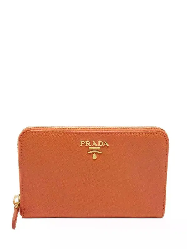 Prada Zip-around Wallet - Orange