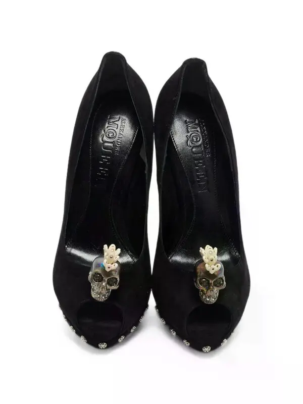 Alexander McQueen Skull-detail Peep-toe Pumps