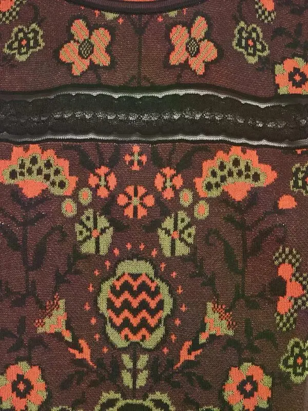 Missoni Floral-pattern Knit Top - Red