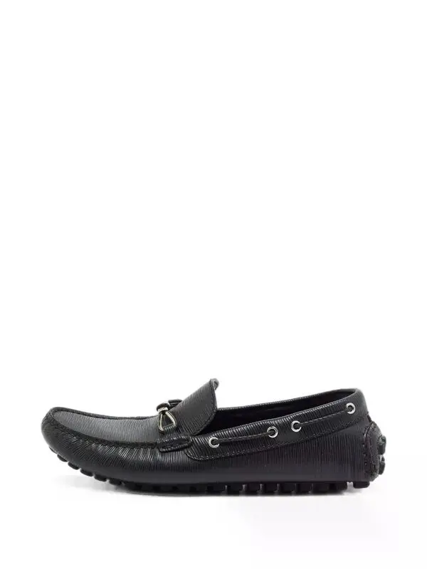 LOUIS VUITTON Leather Knot-detail Loafers