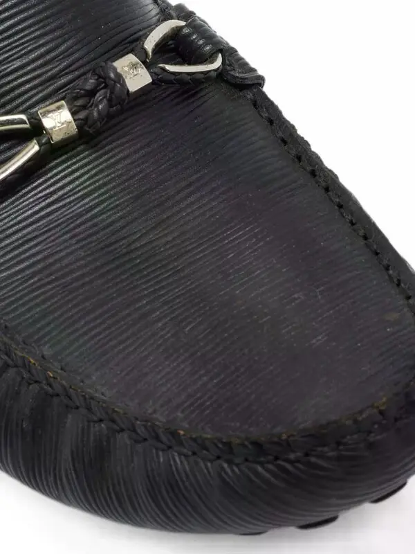 LOUIS VUITTON Leather Knot-detail Loafers