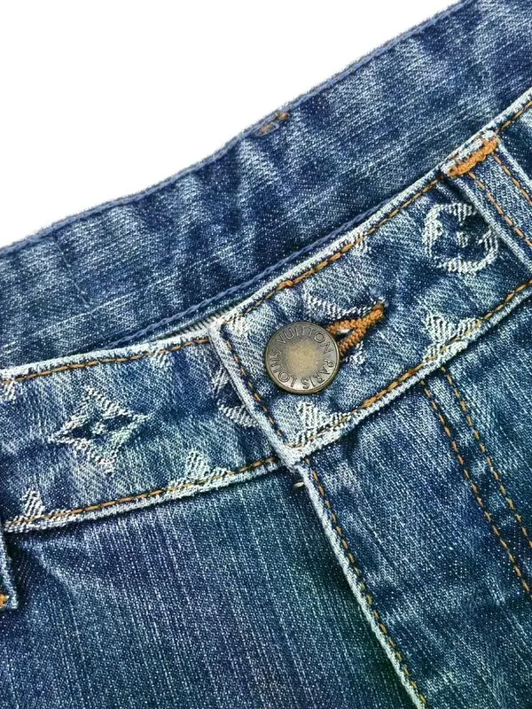 LOUIS VUITTON Monogram-waistband Jeans