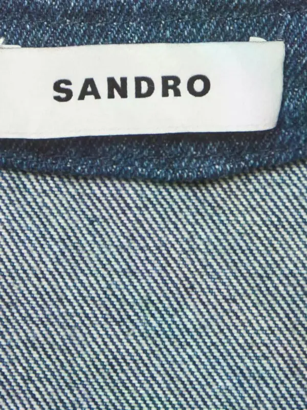 Sandro Portland Leather-trim Top