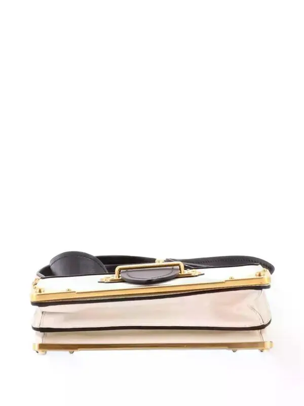 Prada Cahier Leather And Saffiano Leather Small Crossbody Bag