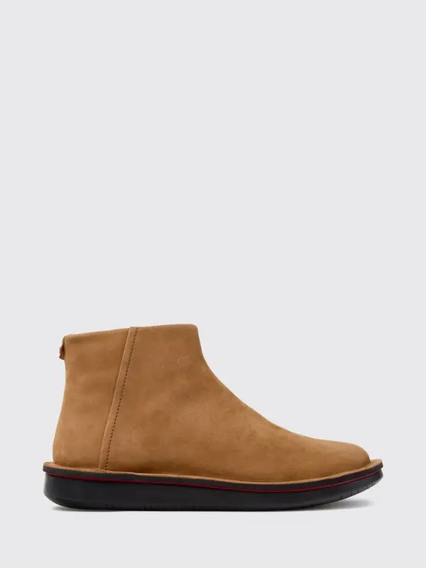Camper Formiga Nubuck Ankle Boots With Side Zip And Xl Extralight® Sole - Brown