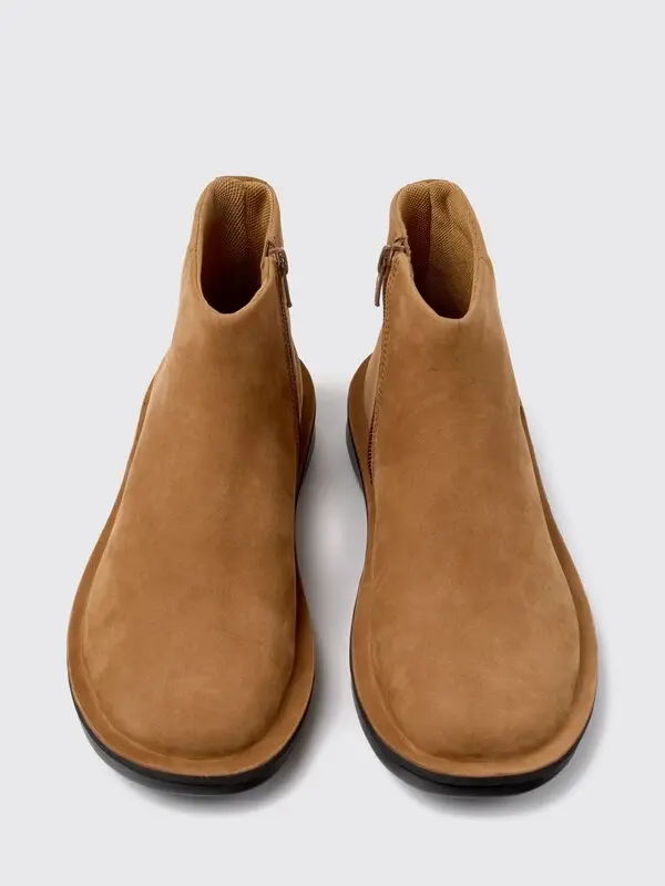 Camper Formiga Nubuck Ankle Boots With Side Zip And Xl Extralight® Sole - Brown