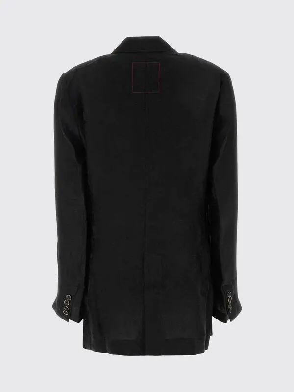 UMA WANG Cropped Wrap Blazer In Viscose Blend With Lapels - Black