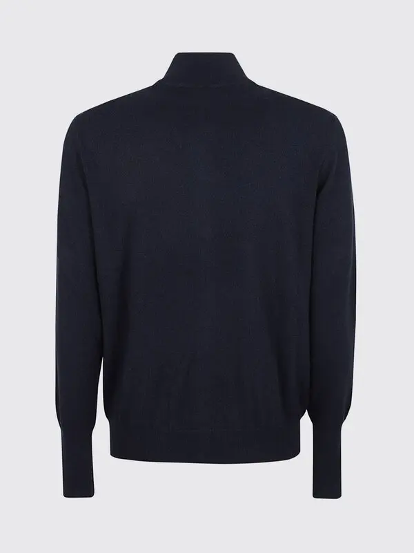 BALLANTYNE 100% Cashmere Cardigan With Mock Neck And Zip