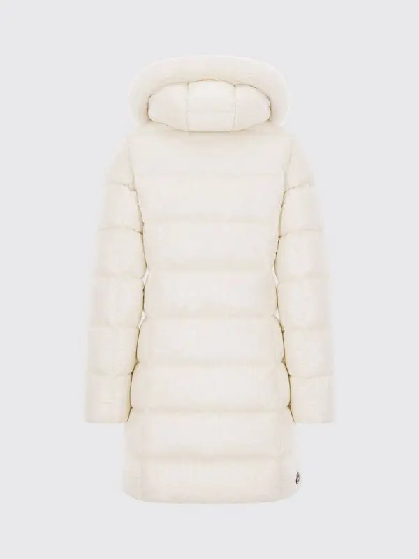 COLMAR Quilted Knee-length Down Jacket With Shearling Hood