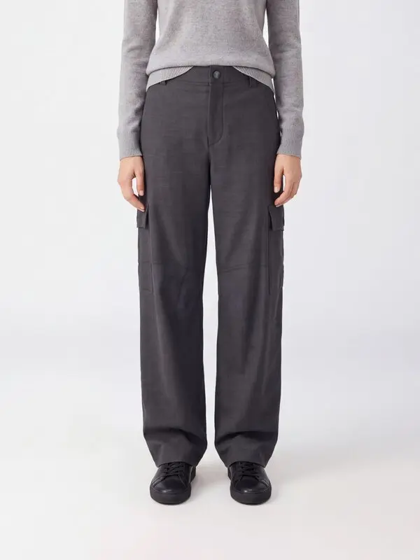 Brunello Cucinelli Wide-leg Virgin Wool Cargo Pants