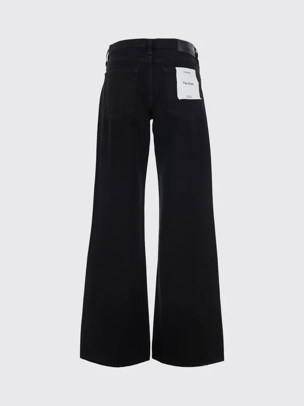 FRAME The Gray Wide-leg Jeans In Regenerative Cotton With A Mid-rise Waist