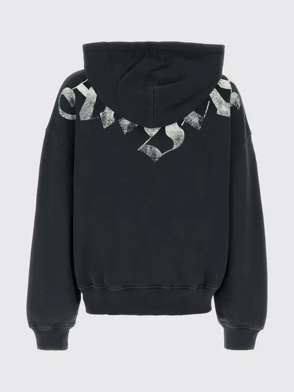 Palm Angels Cotton Zip-up Hoodie With Logo Print