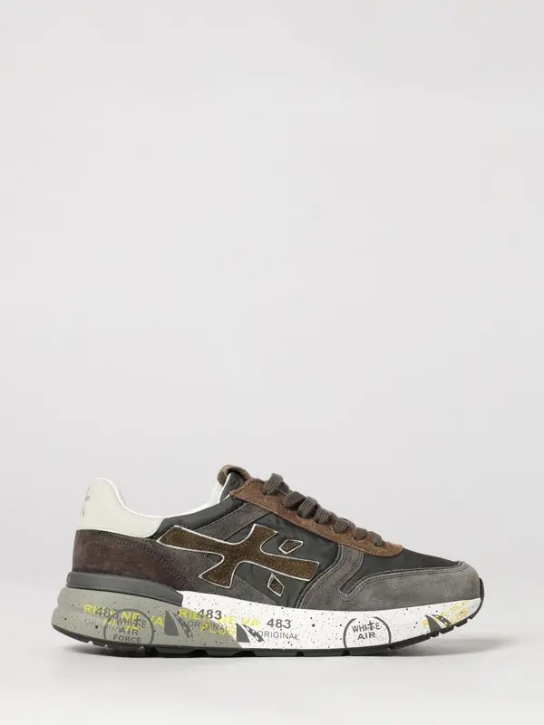 Premiata Mick Low-top Suede And Nylon Sneakers For - Brown
