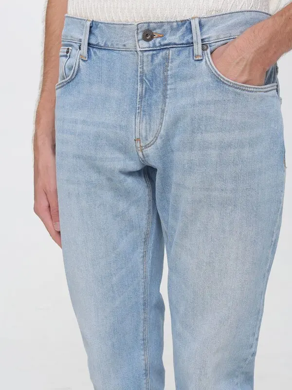 Emporio Armani Mid-rise Skinny Fit Jeans In Stretch Cotton Denim - Blue
