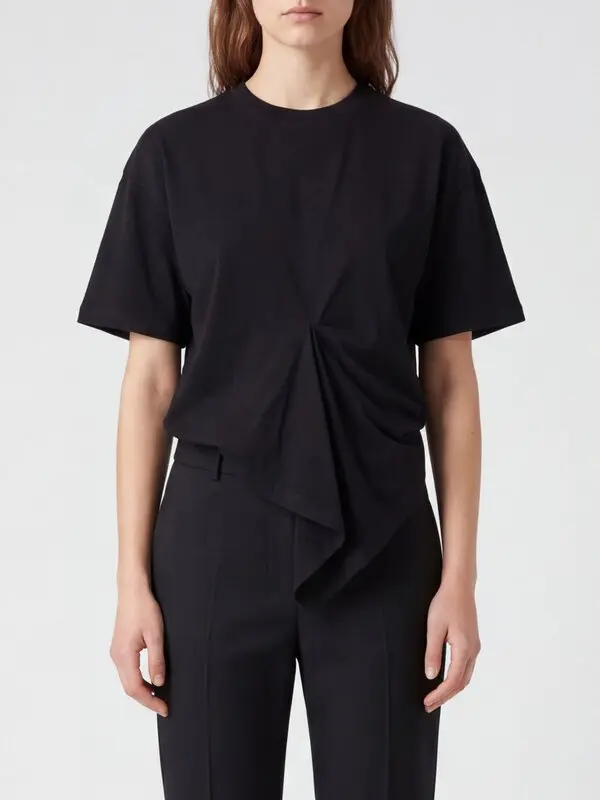 RÓHE Relaxed-fit Cotton And Silk Blend T-shirt With Asymmetrical Hem - Black