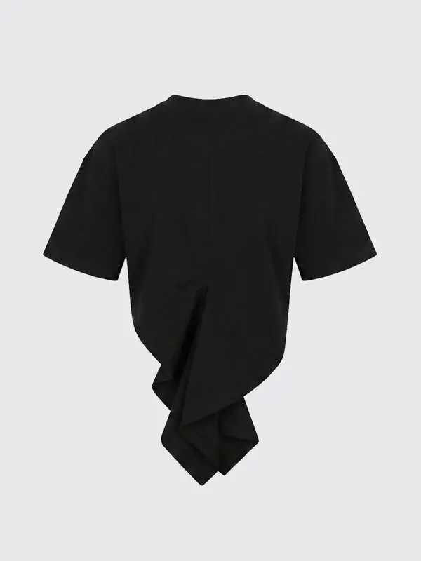 RÓHE Relaxed-fit Cotton And Silk Blend T-shirt With Asymmetrical Hem - Black
