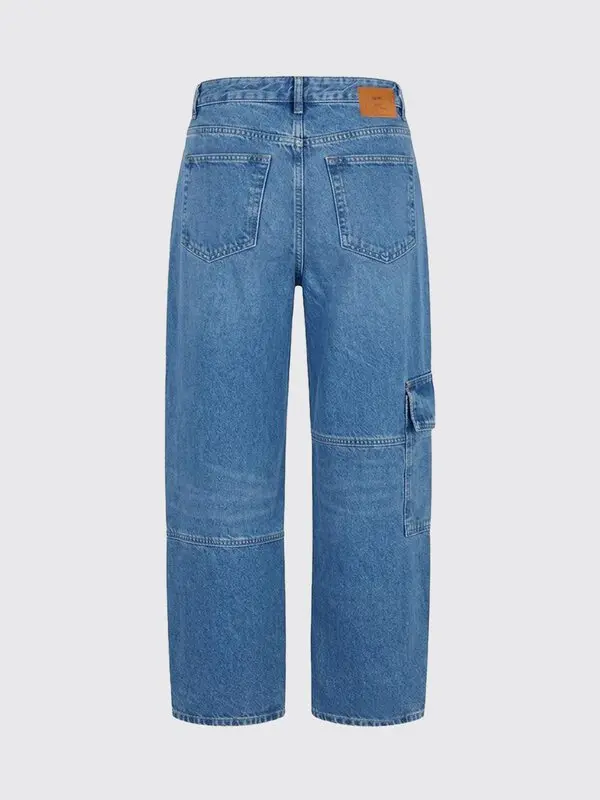 GANNI High-waisted Wide-leg Denim Jeans With Embroidered Lace Inserts