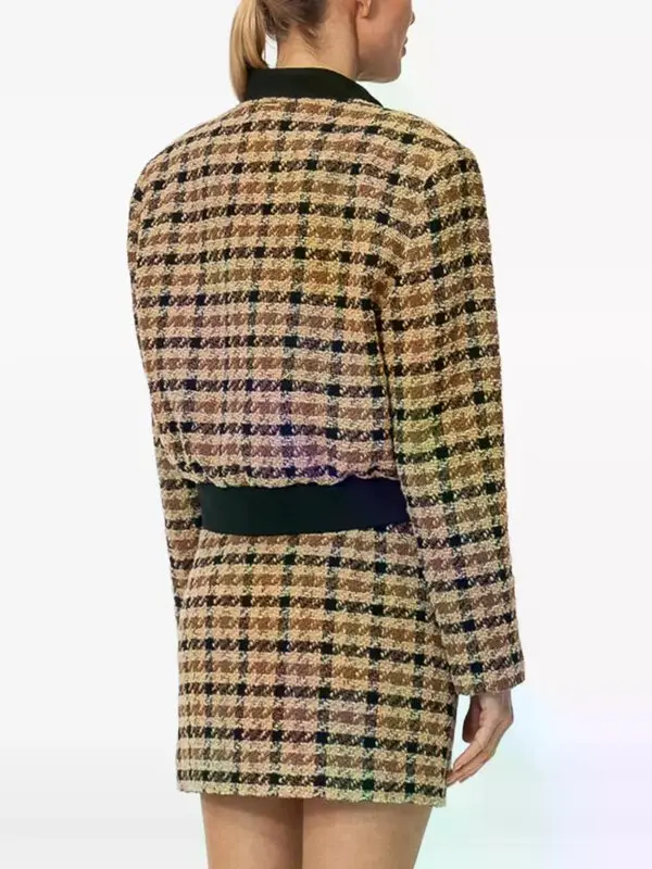TWINSET Check-pattern Bouclé Coat