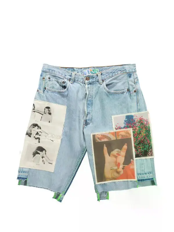 BETTER WITH AGE Mitzvah Triple-wide Patchwork Shorts