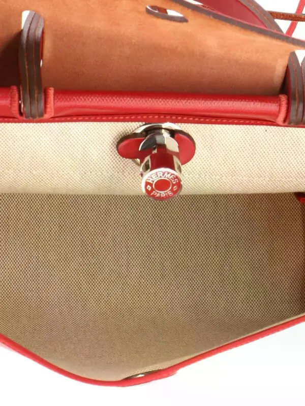 Hermès Herbag Zip Berline Vache Canvas And Leather 31 Shoulder Bag