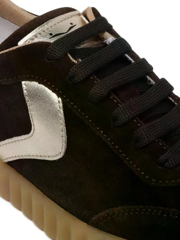 VOILE BLANCHE Suede Metallic-trim Sneakers