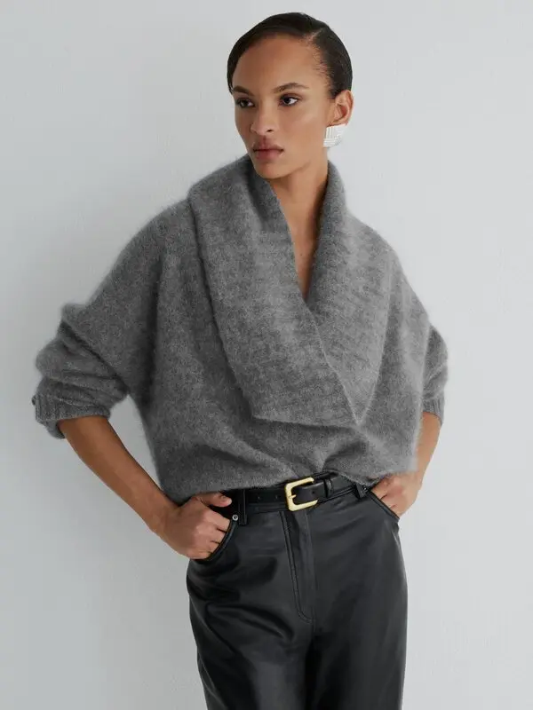 ATELIER Brushed Cashmere Cowl-neck Jumper