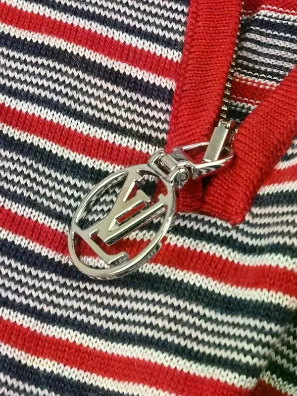 LOUIS VUITTON 2018 Striped Short-sleeve Polo Shirt