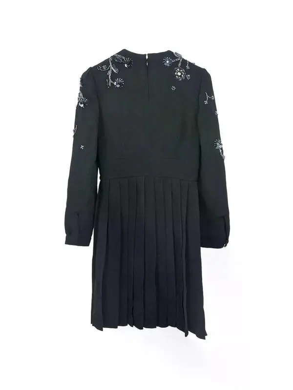 Miu Miu Bead-embellished Pleated Dress