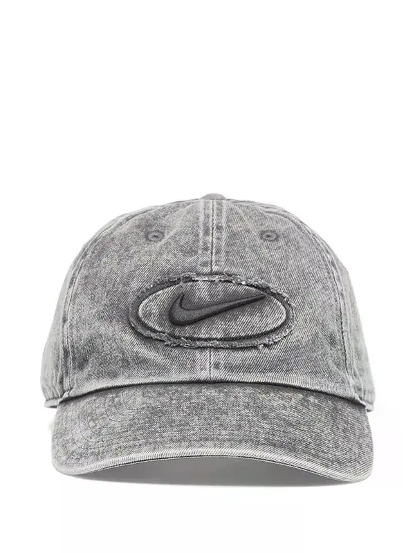Nike Acid-wash Logo-patch Baseball Cap - Grey