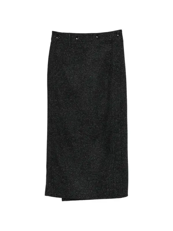 SAMUEL GUÌ YANG Button-detail Wrap Skirt