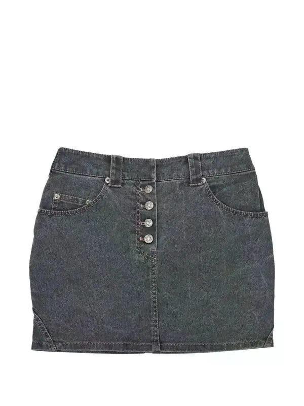 Dior Button-front Denim Mini Skirt