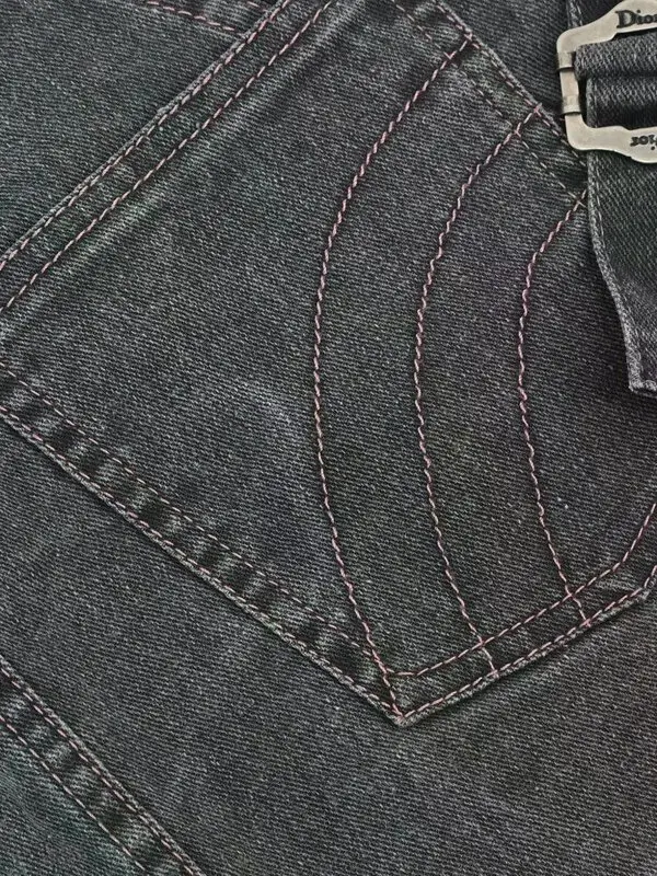 Dior Button-front Denim Mini Skirt