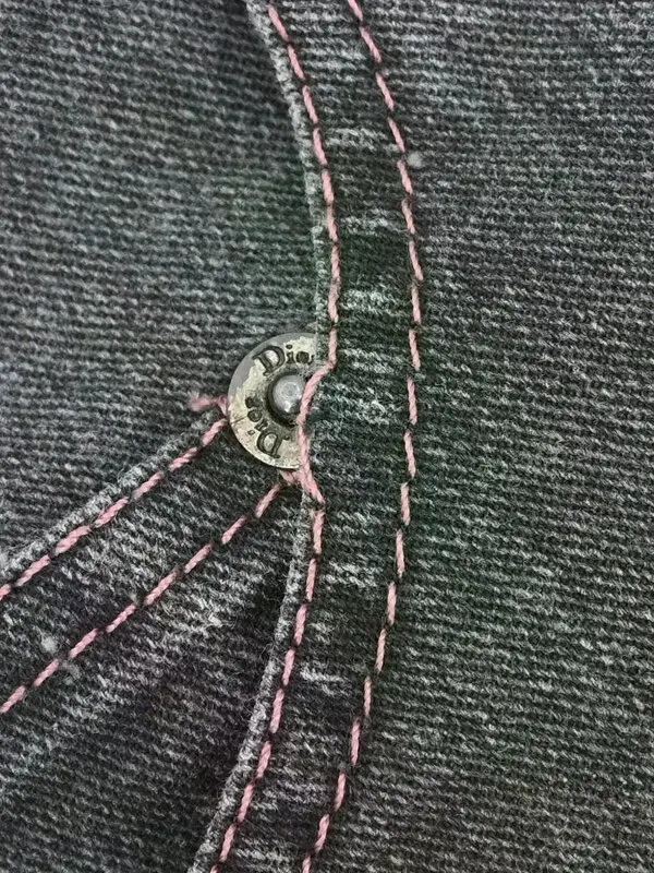 Dior Button-front Denim Mini Skirt