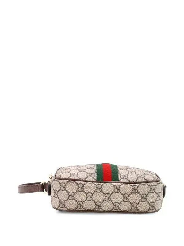 Gucci Ophidia Camera Bag Gg Coated Canvas And Leather Small Shoulder Bag