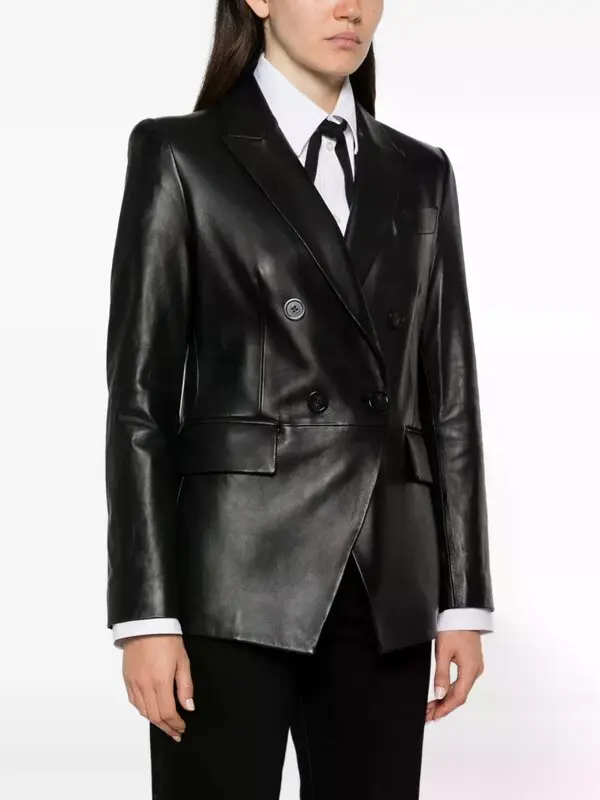 Emporio Armani Double-breasted Leather Jacket