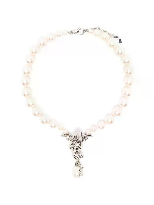 VIVIENNE WESTWOOD Putti Pearl Necklace - Silver
