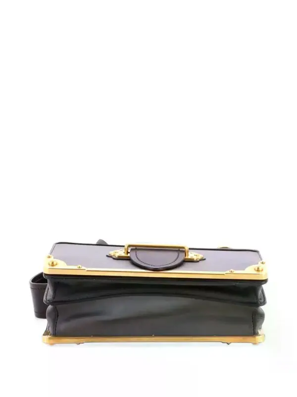 Prada Cahier Leather And Saffiano Leather Small Crossbody Bag