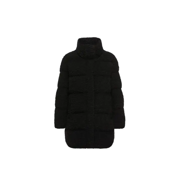 Moncler Remarquable Tweed Mid-length Down Jacket - Black