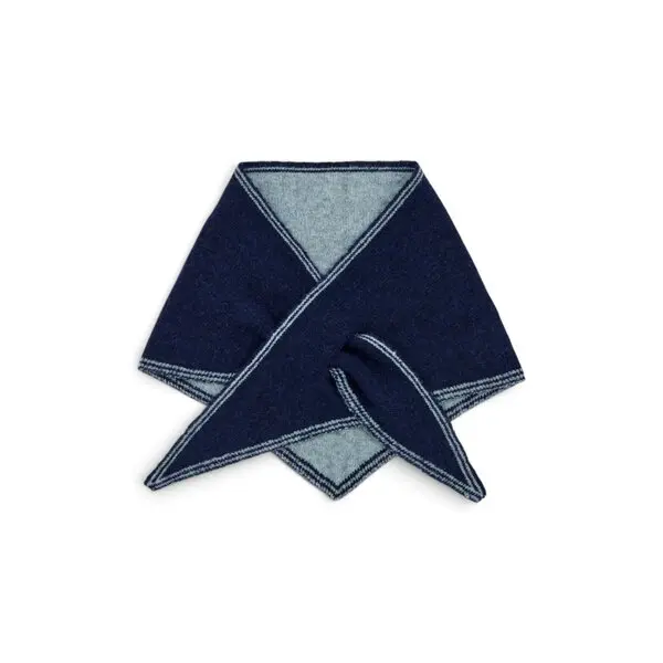 Saachi Triangle Pull-through Navy Scarf - Blue