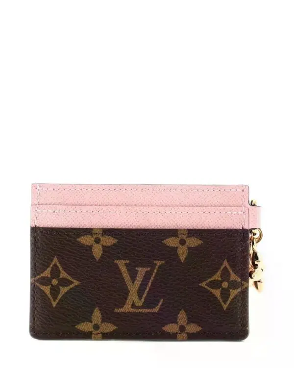 LOUIS VUITTON Charms Monogram Canvas And Leather Card Holder