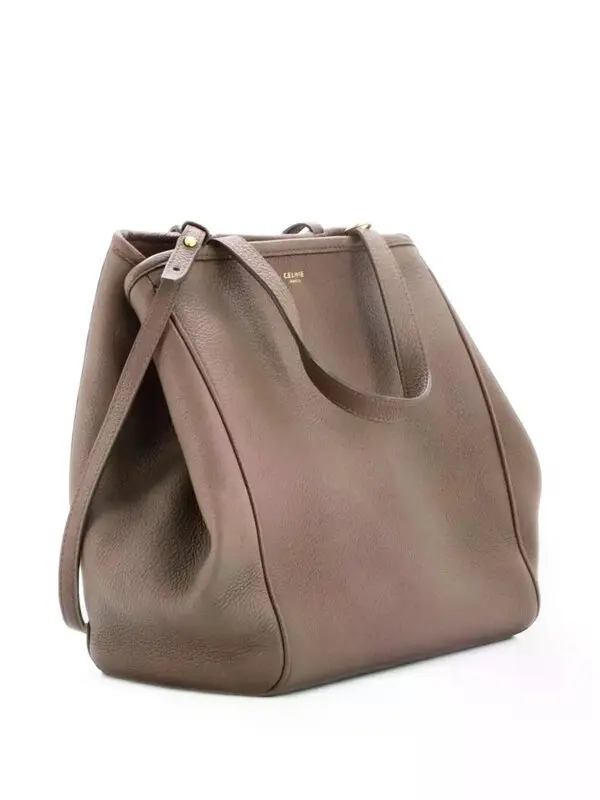 Celine Folded Cabas Leather Small Tote Bag