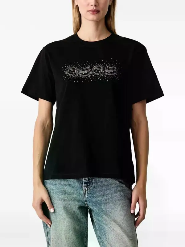 Karl Lagerfeld Rhinestone-embellished T-shirt - Black
