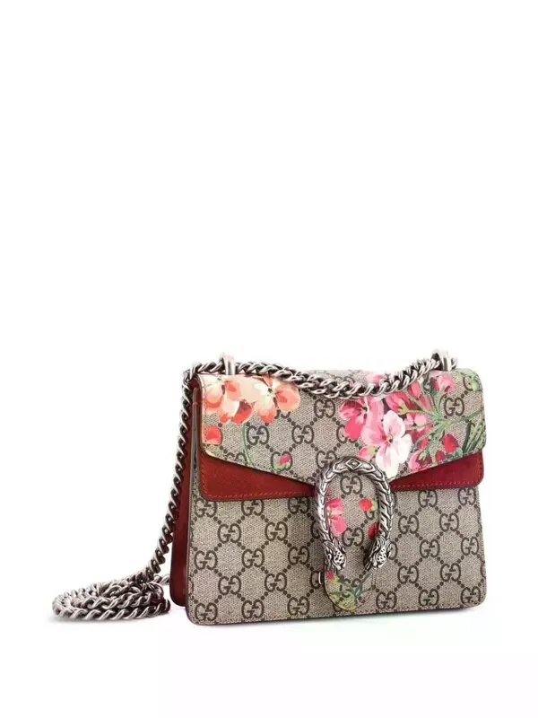 Gucci Dionysus Bag Blooms Print Gg Coated Canvas Mini Shoulder Bag