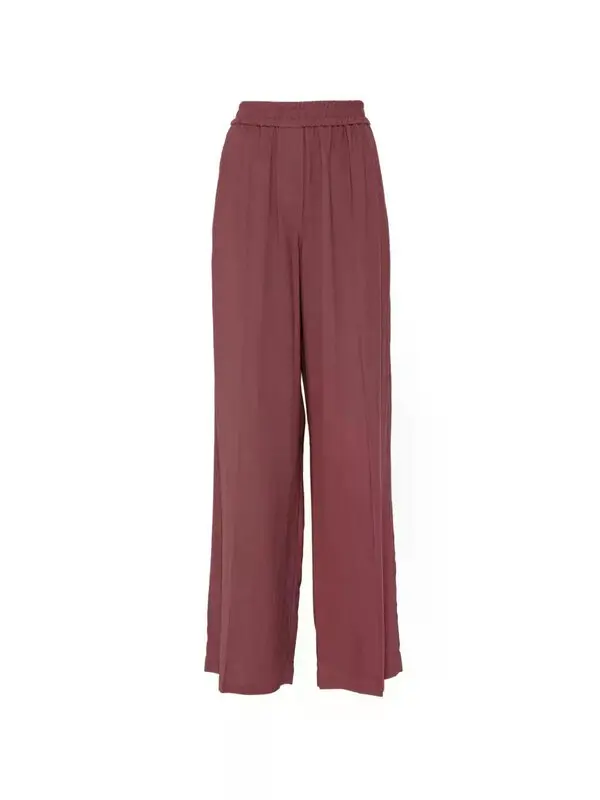 Brunello Cucinelli Elasticated-waistband Wide-leg Trousers - Pink