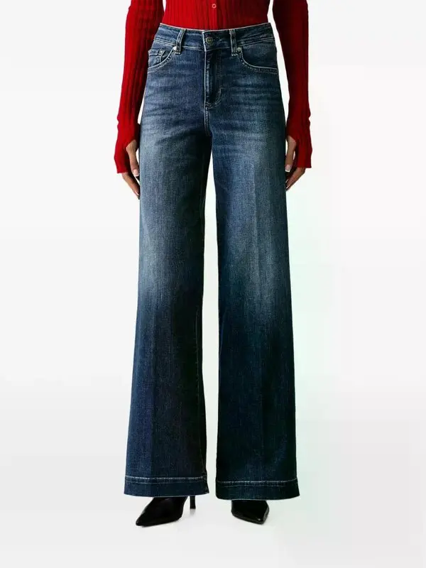 Liu Jo Faded Flared Jeans - Blue