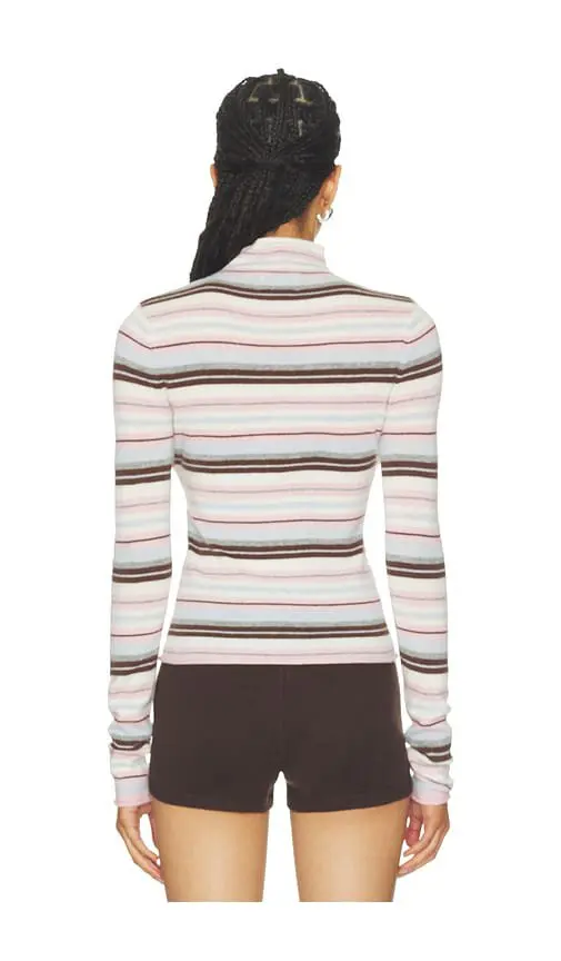 GUIZIO Chloe Sweater In Pink Stripe In . Also